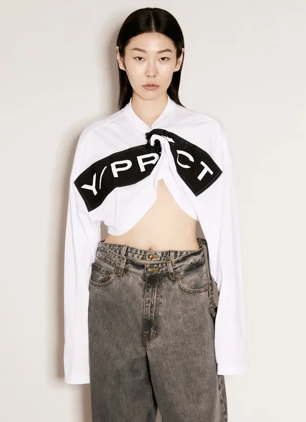 Y/project Scrunched Logo Print T-shirt