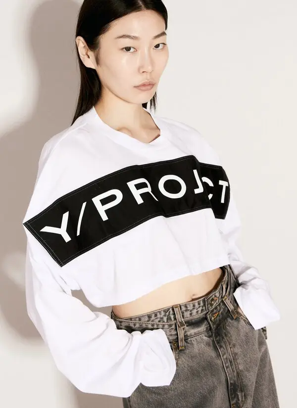 Y/project Scrunched Logo Print T-shirt