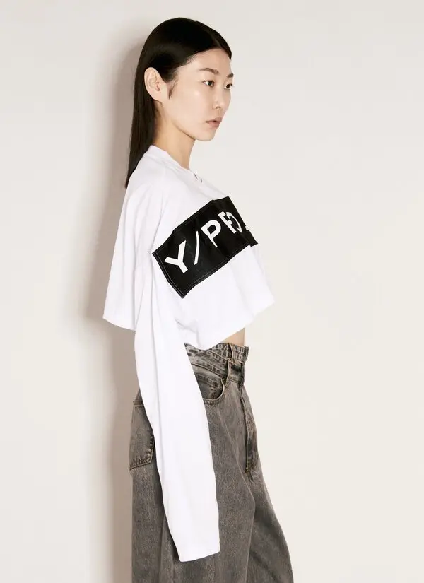 Y/project Scrunched Logo Print T-shirt