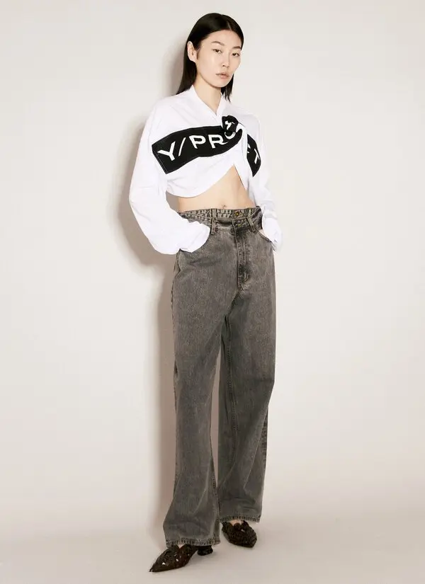Y/project Scrunched Logo Print T-shirt