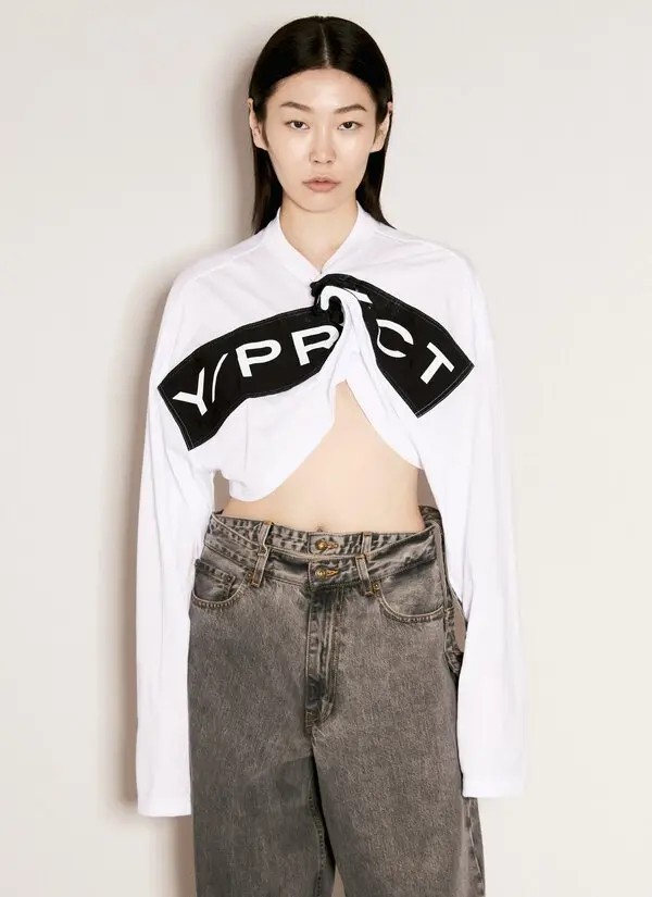 Y/project Scrunched Logo Print T-shirt