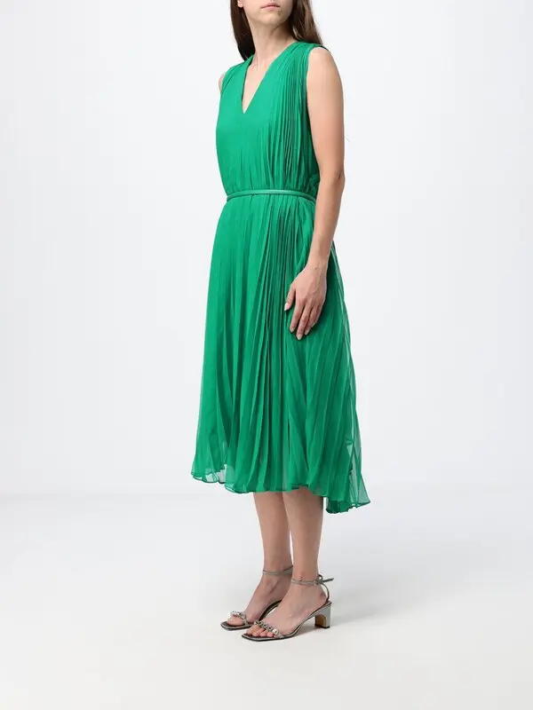 Max Mara Pleated Dress With Belt