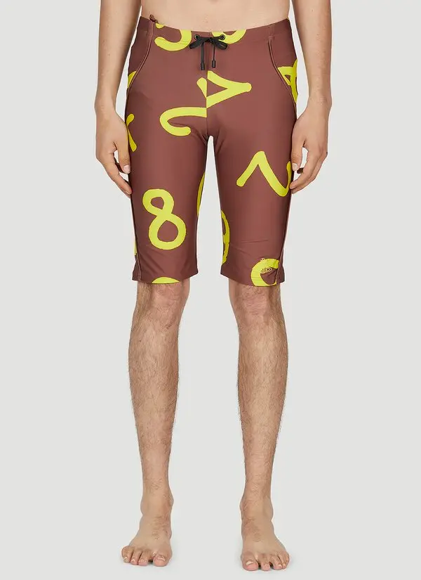 VIVIENNE WESTWOOD Graphic Print Swim Bermudas - Brown