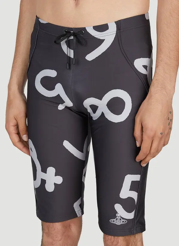 VIVIENNE WESTWOOD Graphic Print Swim Bermudas