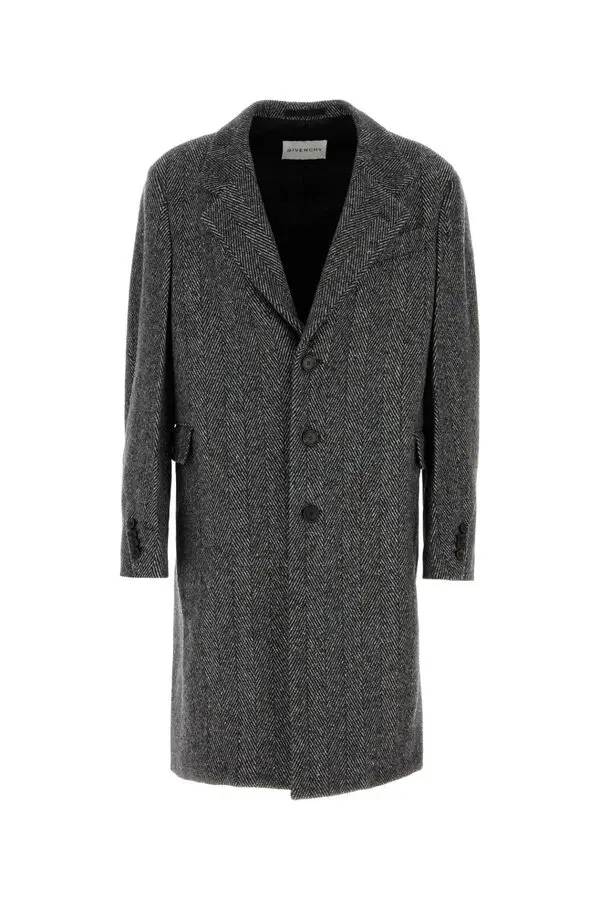 Givenchy Embroidered Wool Blend Coat