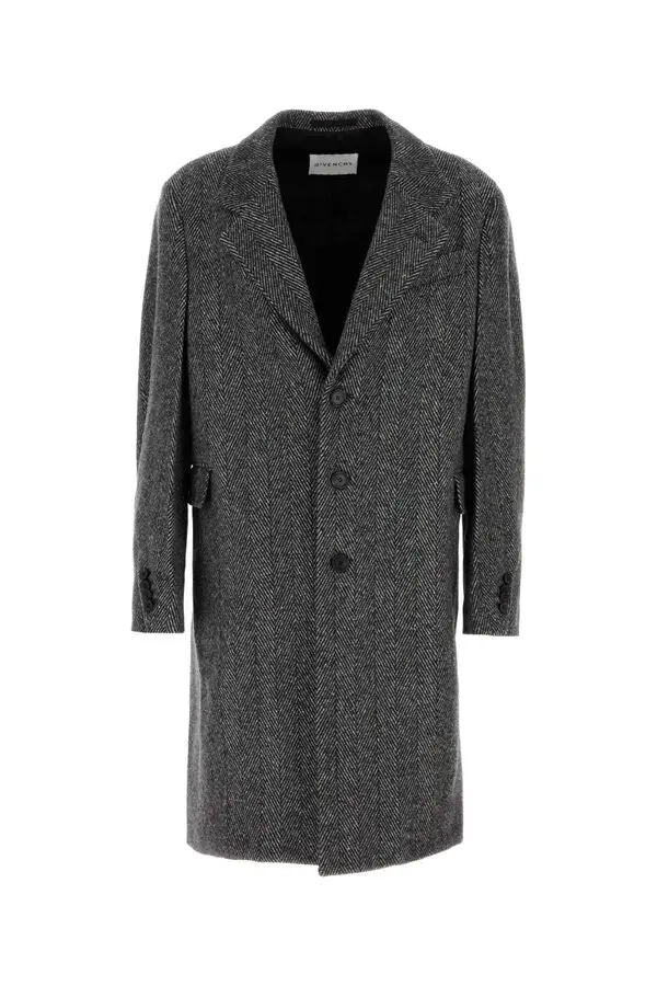 Givenchy Embroidered Wool Blend Coat - Multicolor