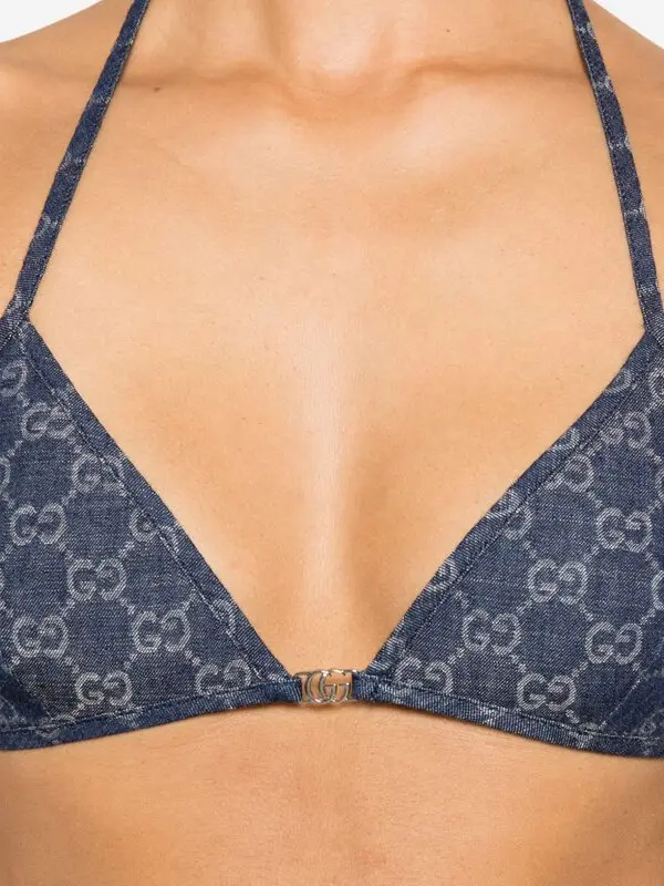 Gucci Gg Triangle Bikini Top - Multicolor