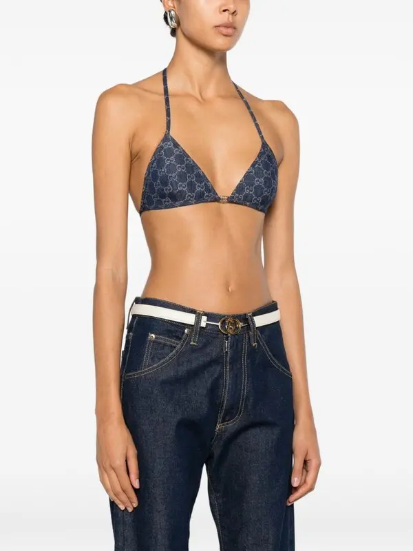 Gucci Gg Triangle Bikini Top - Multicolor