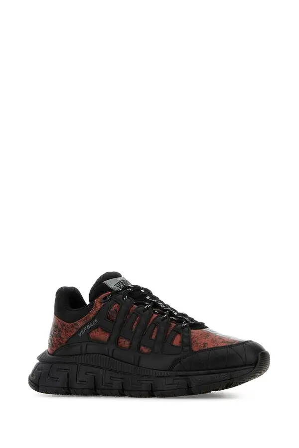 Versace Two-tone Leather Sneakers