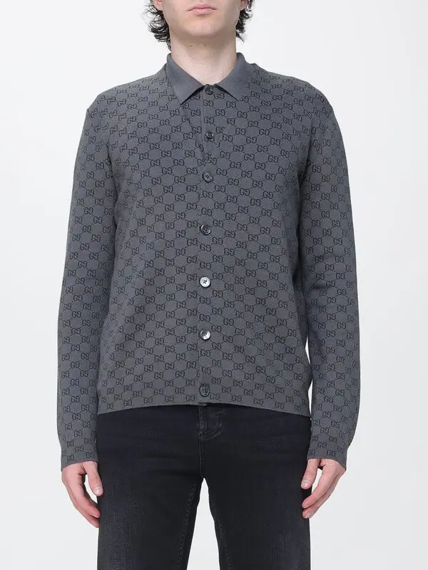 Gucci Gg Jacquard Wool-blend V-neck Cardigan