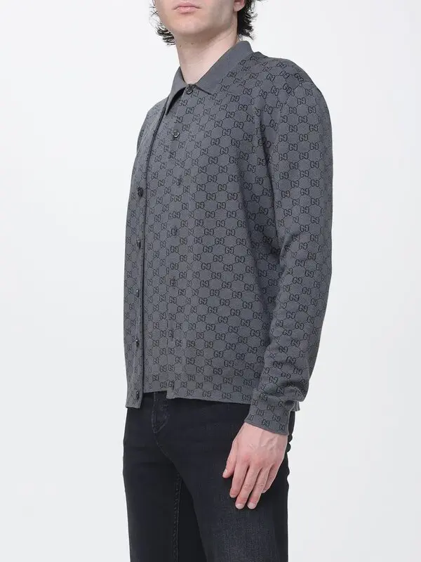 Gucci Gg Jacquard Wool-blend V-neck Cardigan