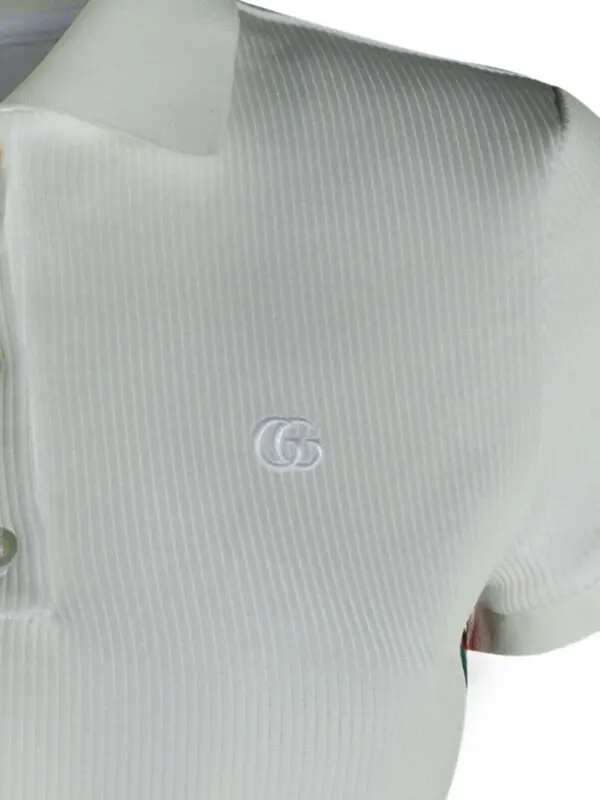 Gucci Web Detail Cotton Polo Shirt - Multicolor