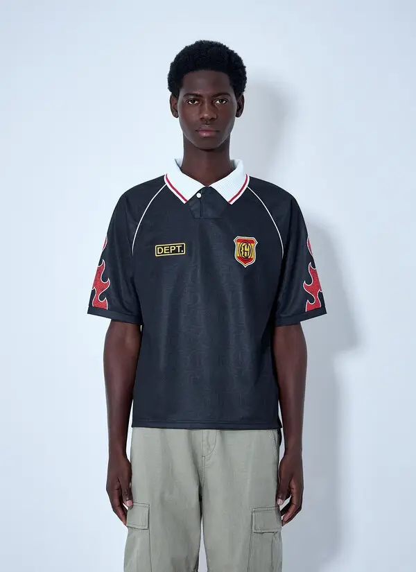 GALLERY DEPT. Embroidered Polo Shirt - Black