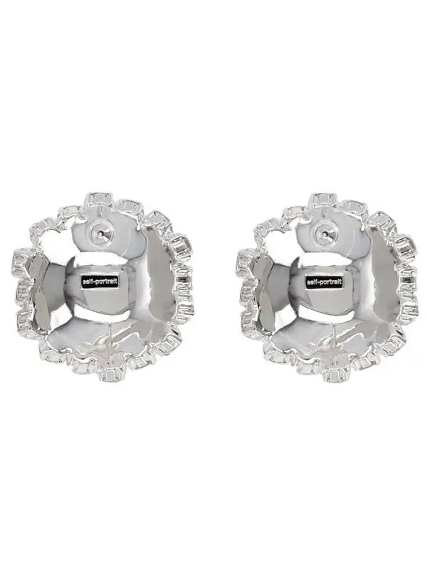 SELF-PORTRAIT Crystal Flower Earrings