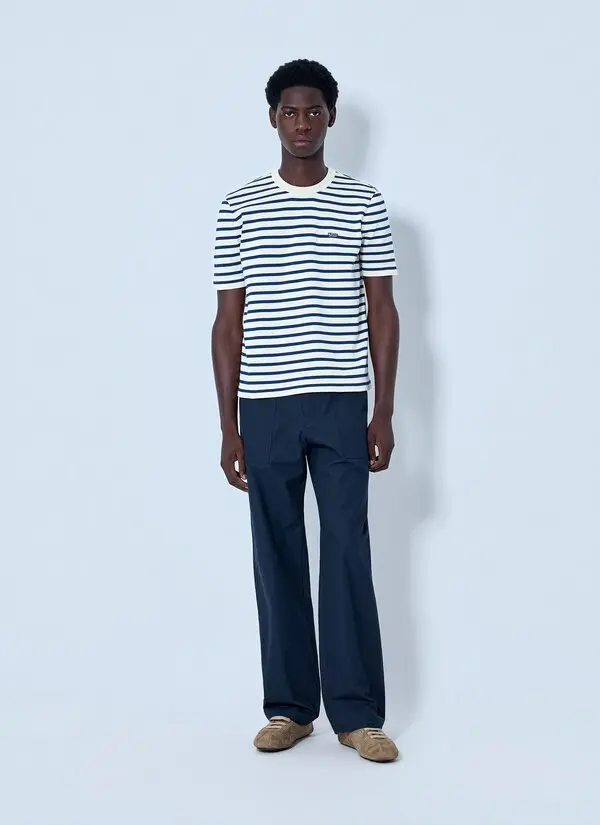 Prada Striped Crewneck T-shirt