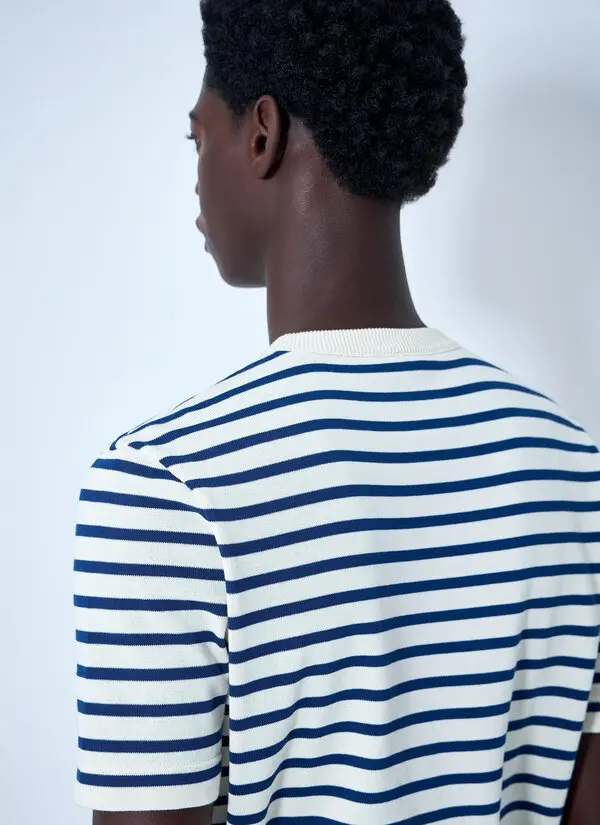 Prada Striped Crewneck T-shirt