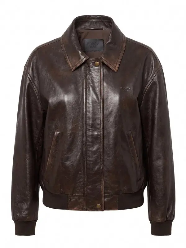 Prada Leather Bomber Jacket