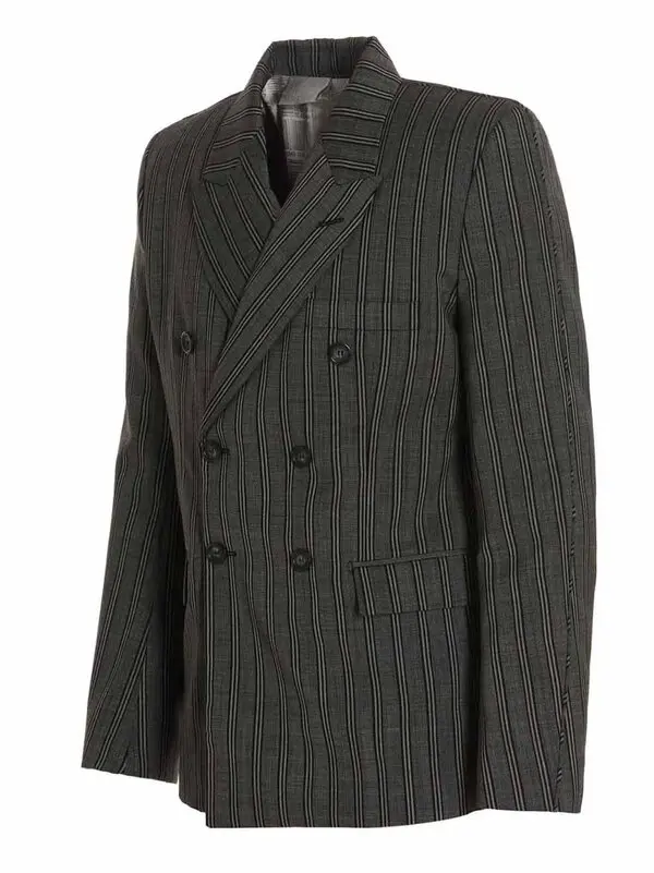 VTMNTS Blazer 'tonal Double Breasted Tailored - Black