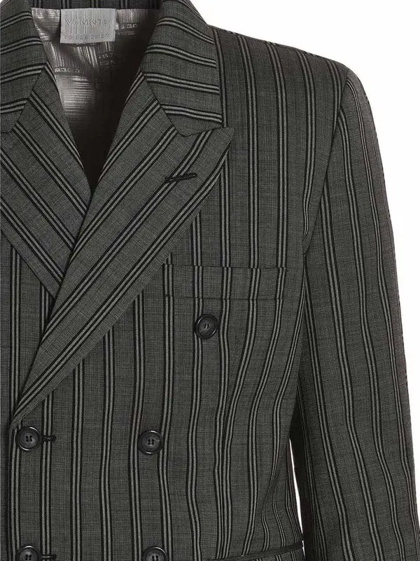 VTMNTS Blazer 'tonal Double Breasted Tailored - Black