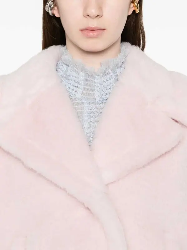 Max Mara Raven Teddy-texture Buttoned Cape
