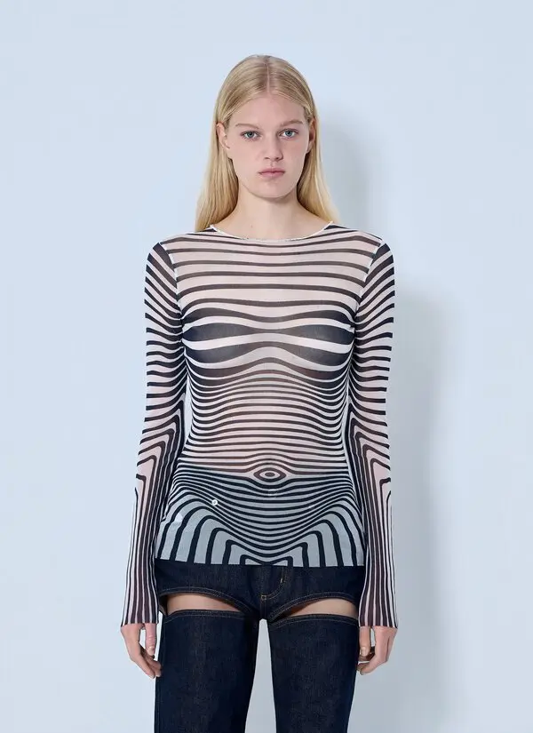 JEAN PAUL GAULTIER Re-edition The Body Morphing Top - Gray