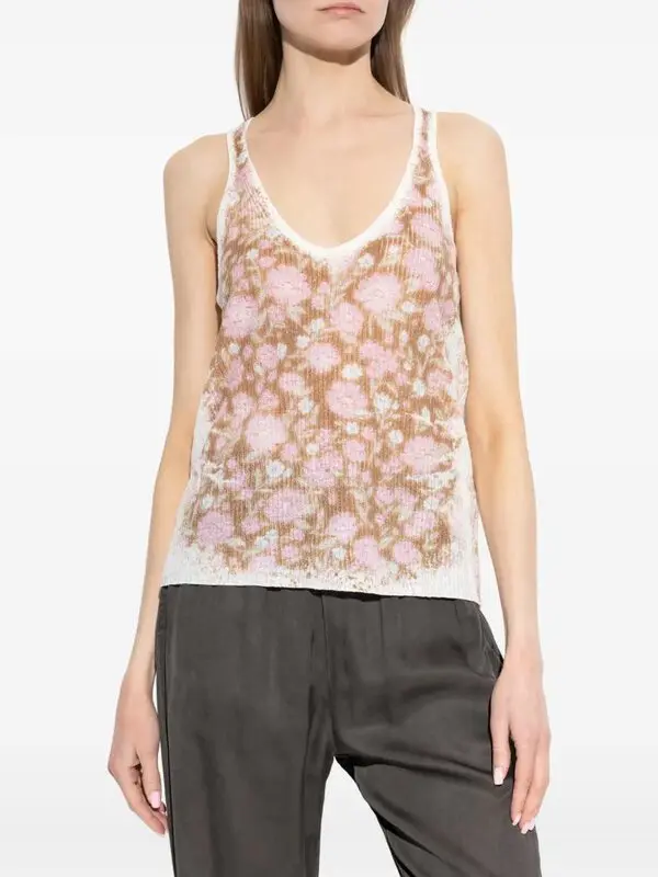 DIESEL® Floral V-neck Top