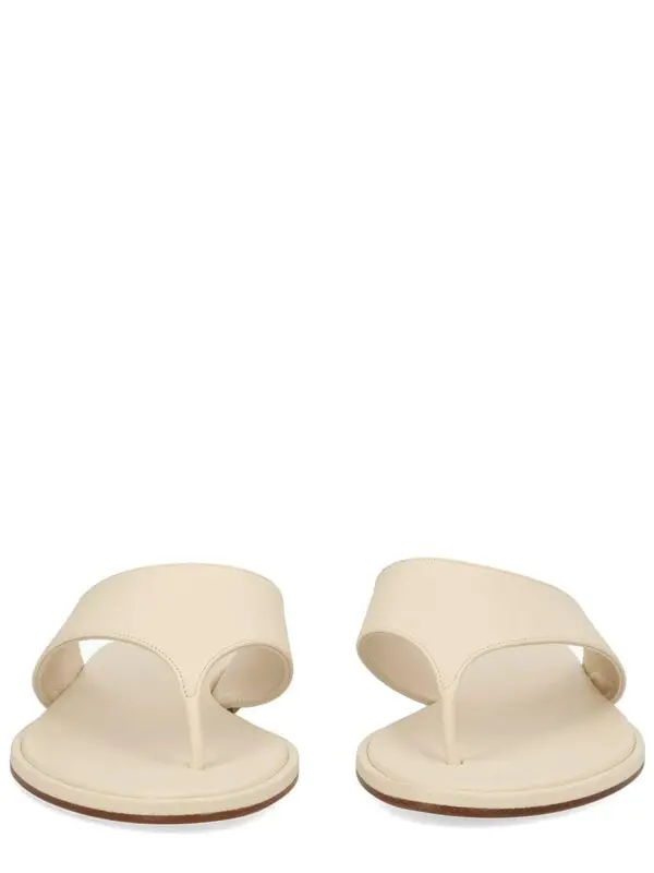 AeydĒ Leather Thong Sandal - Cream