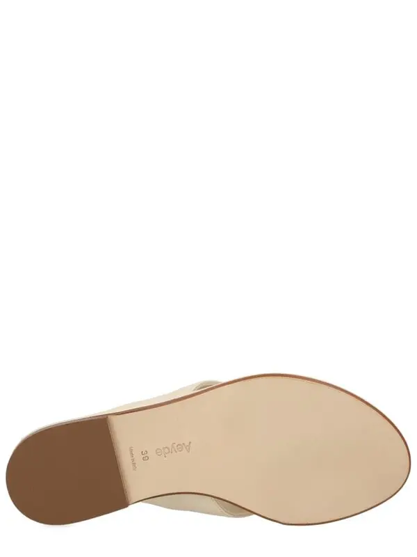 AeydĒ Leather Thong Sandal - Cream