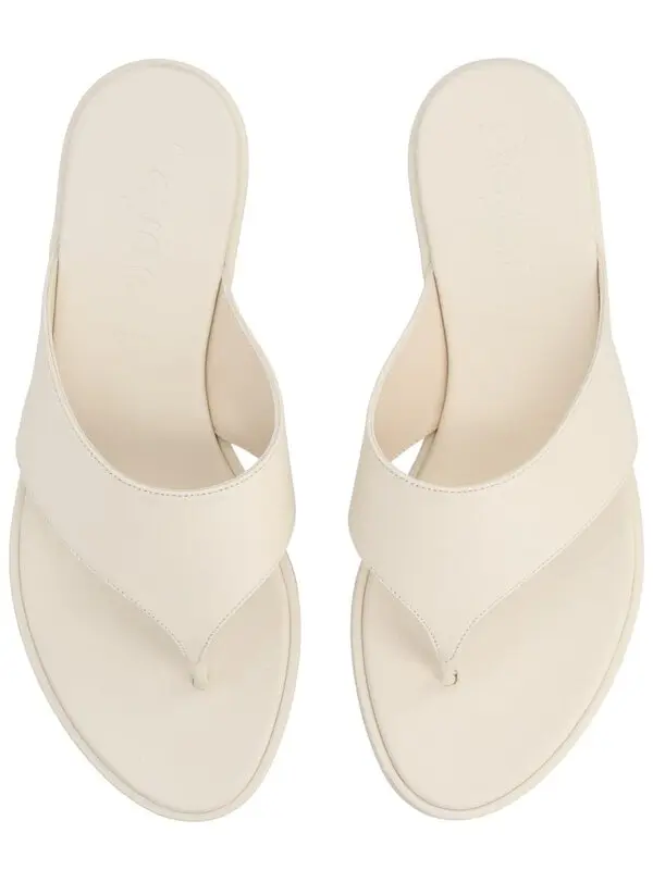 AeydĒ Leather Thong Sandal - Cream