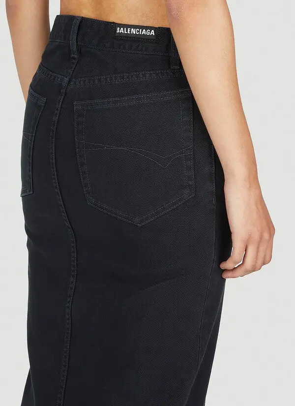 Balenciaga Denim Maxi Skirt