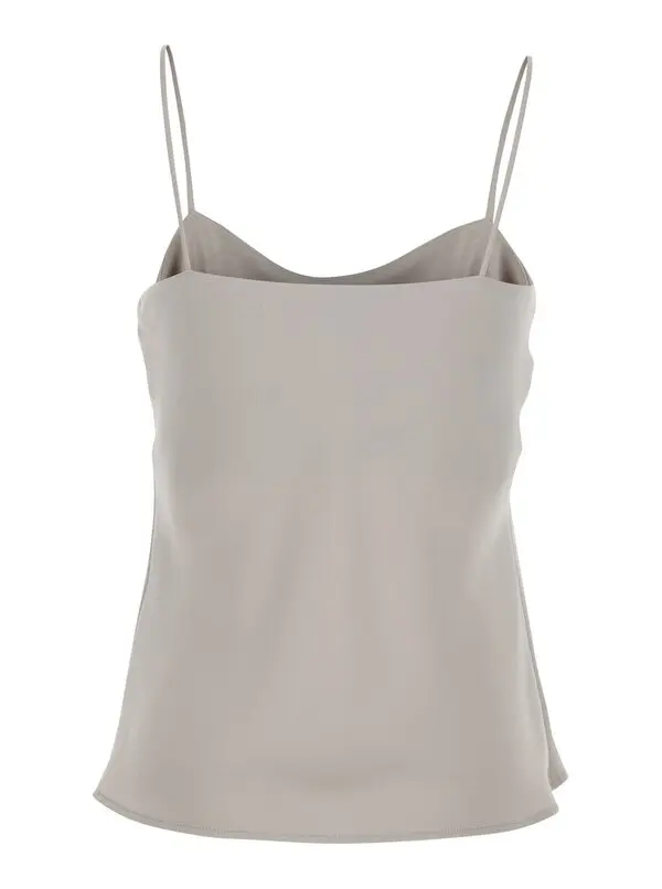 Herno White Top With U-neck In Tech Fabric