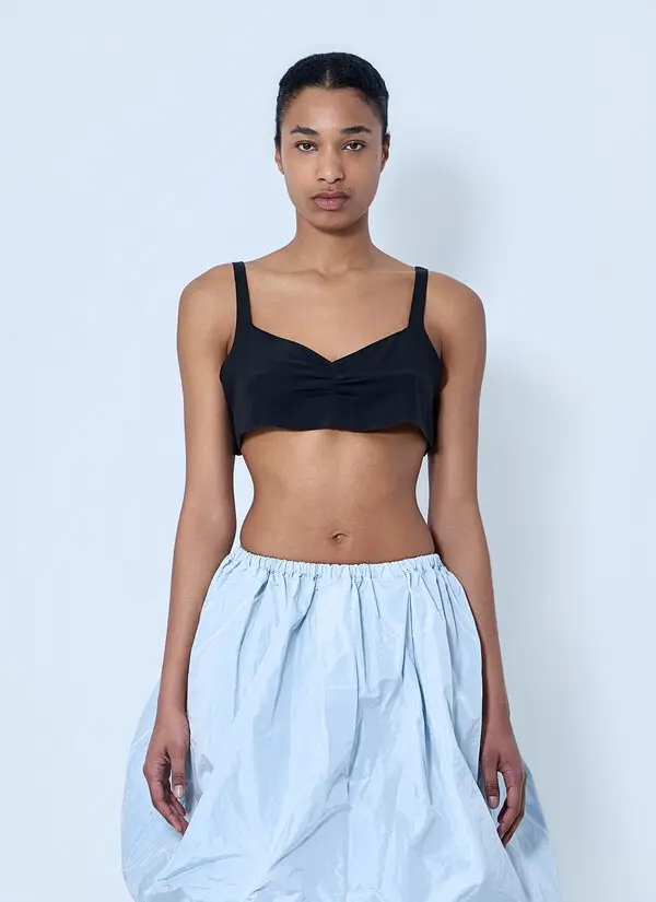 Prada Structured Bralette Top - Black