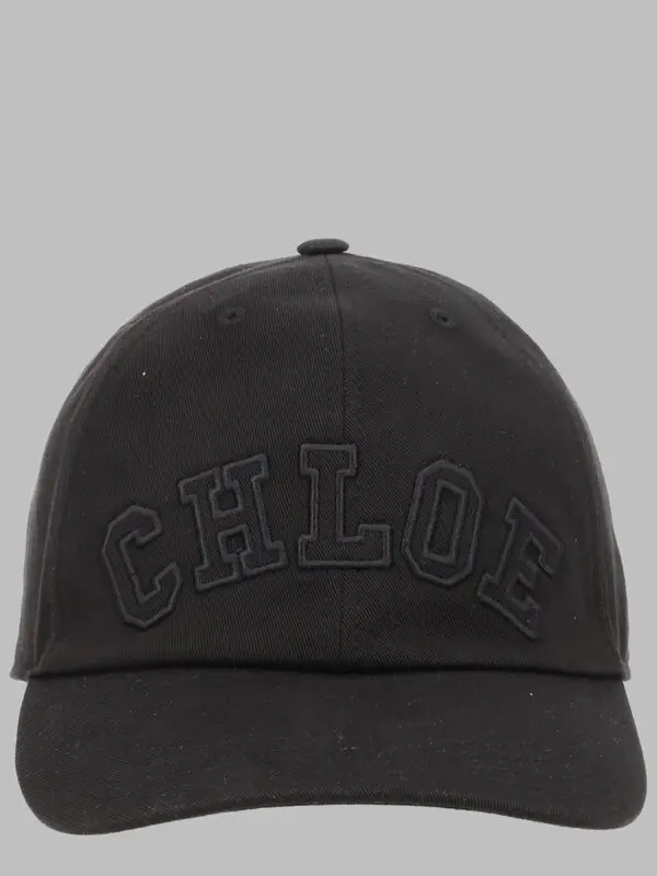 Chloé Cappello Da Baseball Con Logo - Black