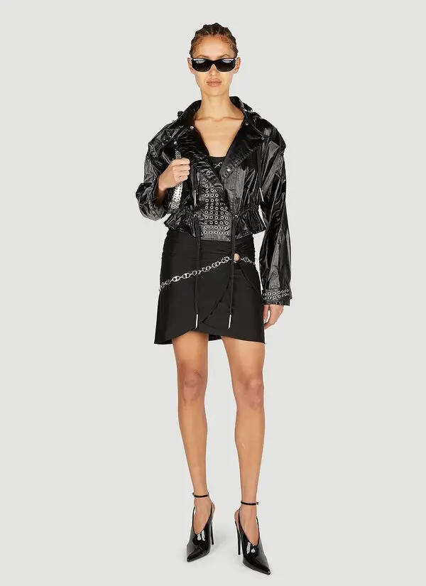 Rabanne Eyelet Biker Jacket