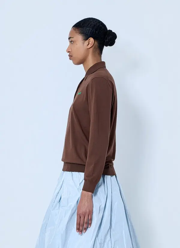 Prada Silk Polo Shirt - Brown
