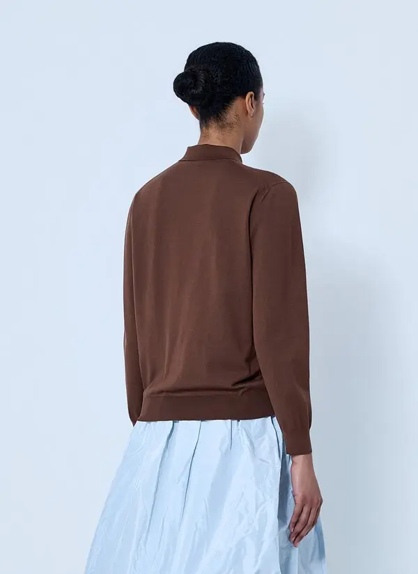 Prada Silk Polo Shirt - Brown