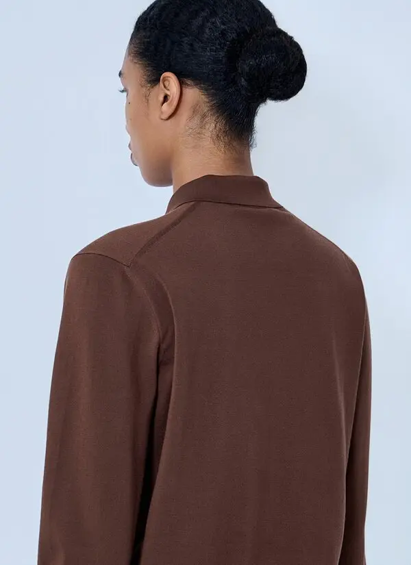 Prada Silk Polo Shirt - Brown