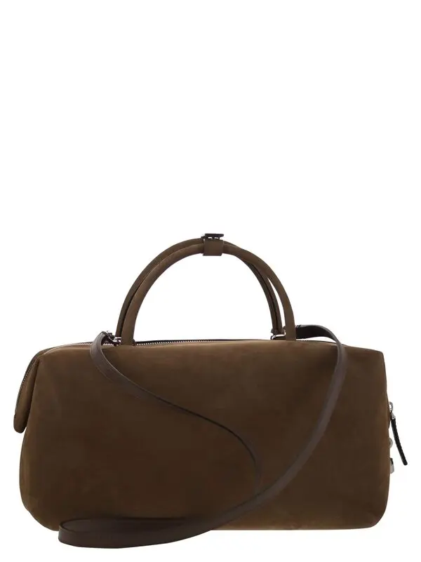 Max Mara Nubuck Leather Satchel - Brown