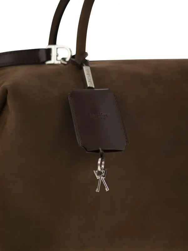 Max Mara Nubuck Leather Satchel - Brown