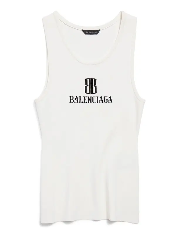 Balenciaga Nano Bb Tank Top - White