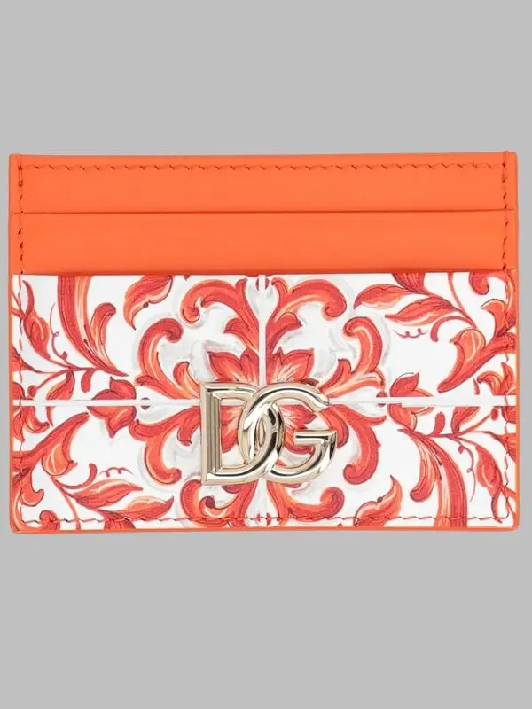 Dolce & Gabbana Portacarte In Pelle - Orange