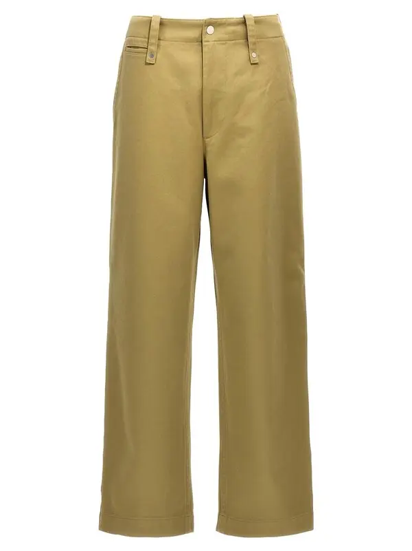 Burberry Cotton Trousers - Cream