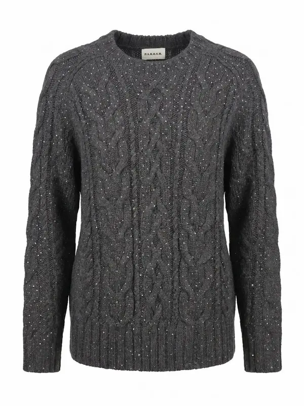P.a.r.o.s.h Wool Cable Knit Sweater - Multicolor