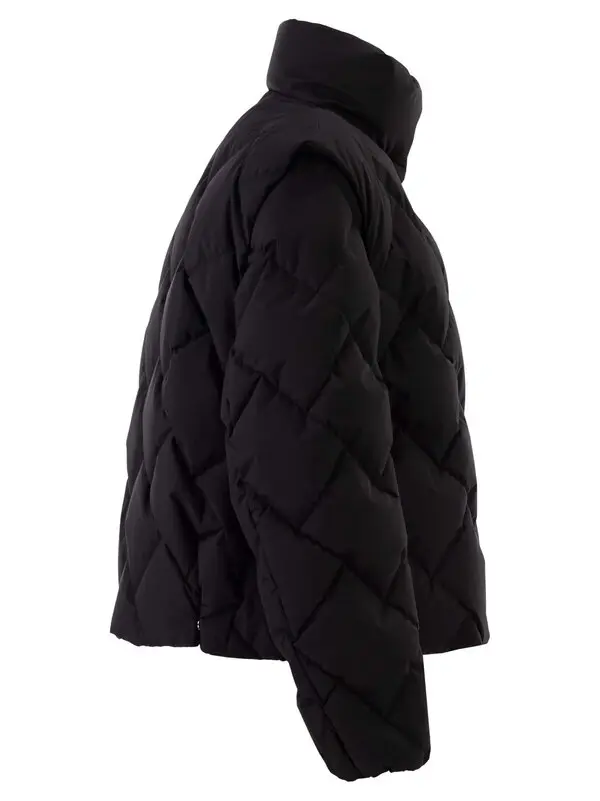 Herno Matt Nylon Down Jacket With Detachable Sleeves