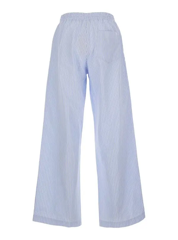 A.p.c. Lou Pants Light Blue With Front Pockets And Cotton Elastic