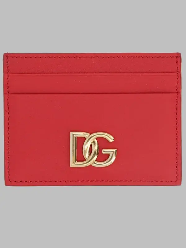 Dolce & Gabbana Leather Card Holder - Red