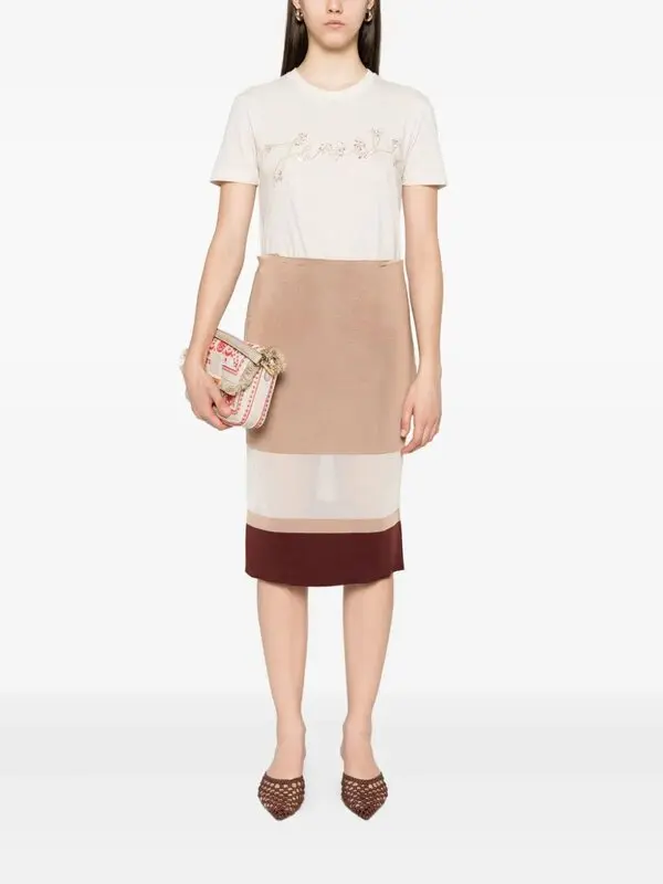 Fendi T-shirt Embr - Multicolor
