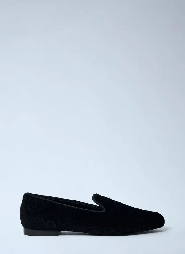 TOTEME Shearling-lined Suede Loafers