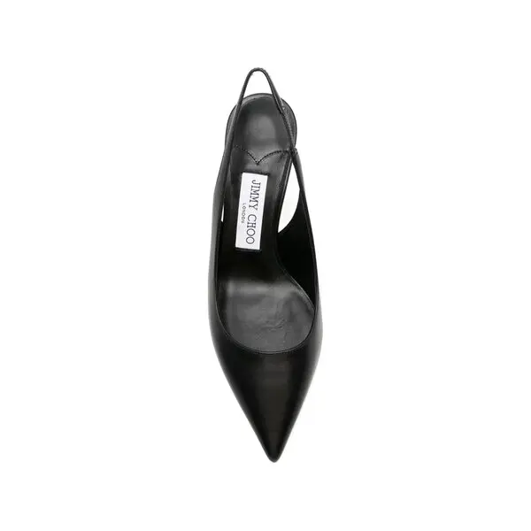 JIMMY CHOO Calf Leather Slingback Pumps - Black