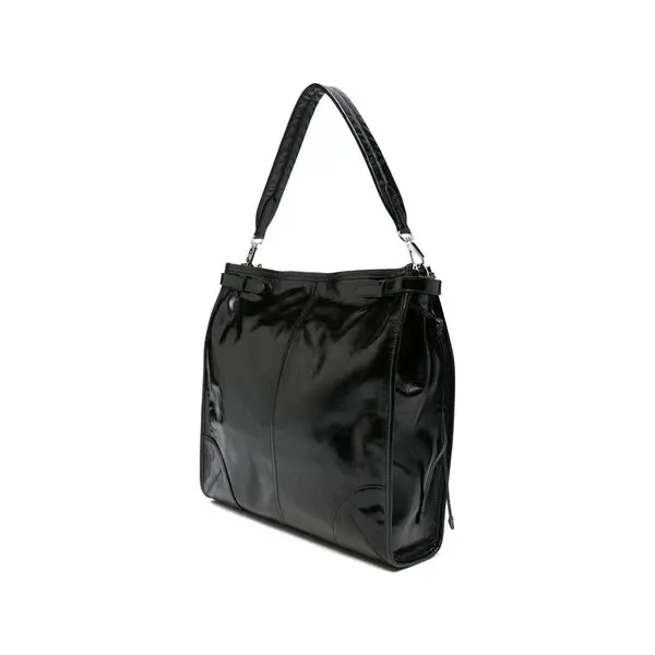 Prada Bonnie Leather Shoulder Bag - Black